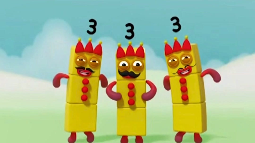 数字积木 搞笑动画:三个小3出现 长的还不一样