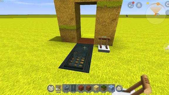 迷你世界:不同寻常的门,能够躺倒地上来开门