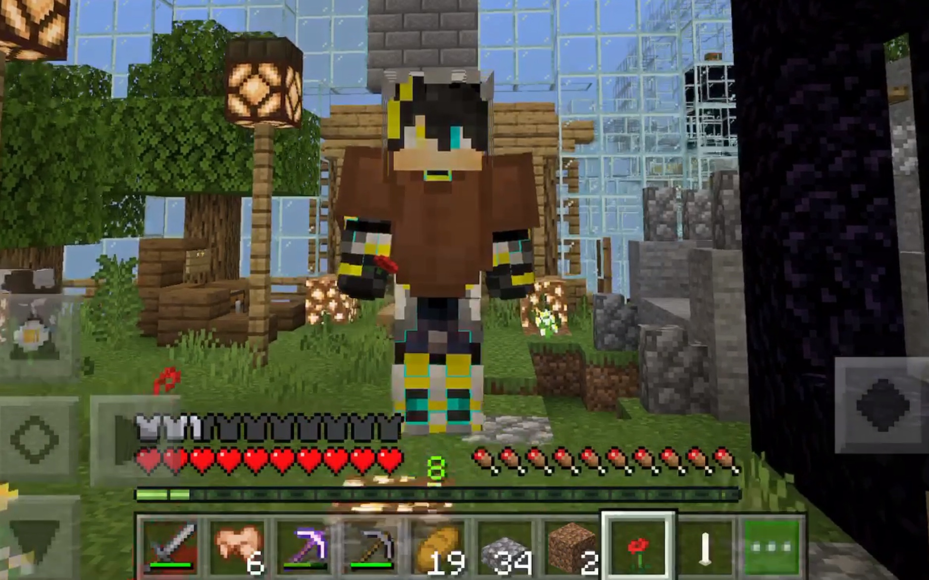 【厕所】我的世界玻璃空岛生存P1丨厕所良心制作制造耗时长 关注我