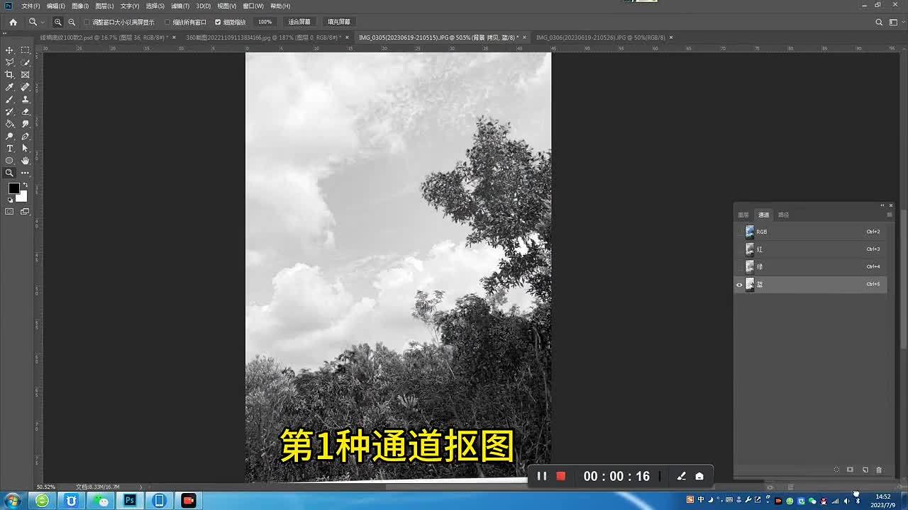 天空抠图的两种小技巧!大树也能轻松抠下来了哦ps基础