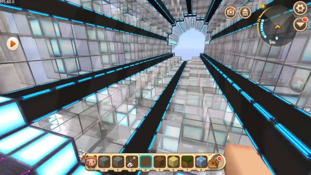 迷你世界:建个铁轨火车也可以开去天上吗?