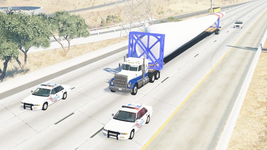 BeamNG:重型加长超载大货车刹车失控事故,拟真车祸模拟