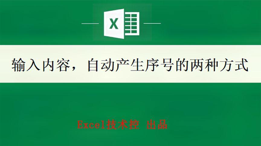 输入内容产生连续序号,两种方法,用row还是subtotal?