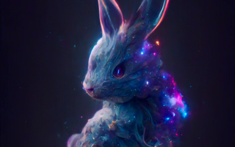 人工智能画出动物星空