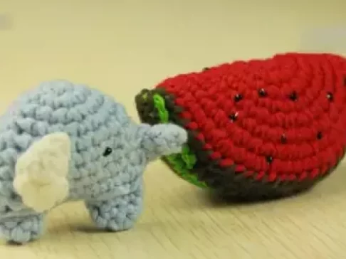 钩针基本针法——长针交叉 钩针编织教程 我爱手工