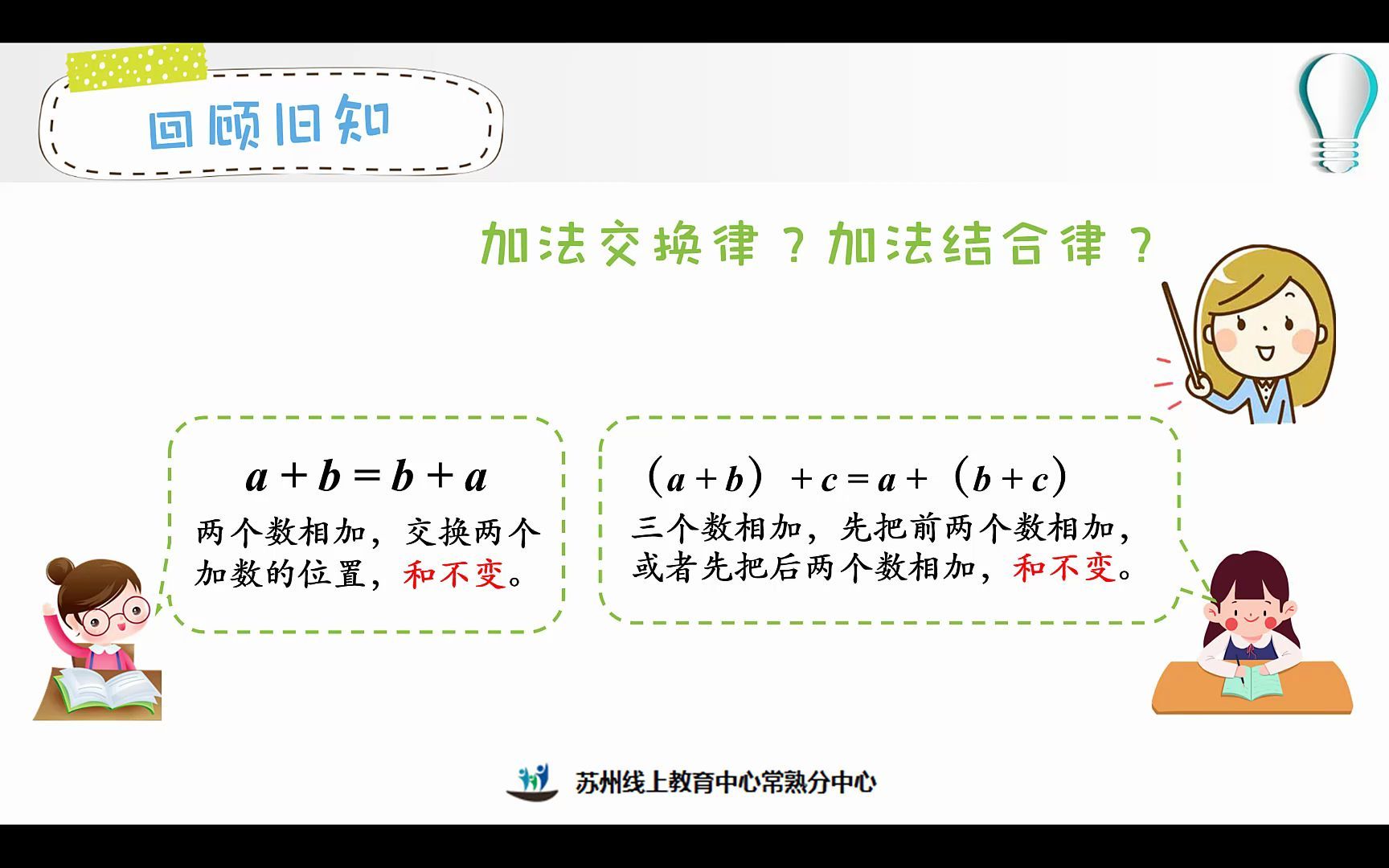 2022年4月12日四年级数学《应用加法运算律进行简便计算》