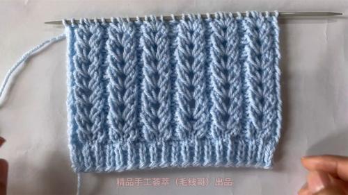 像麦穗、像辫子,一个很美很好看的毛衣花样织法教学