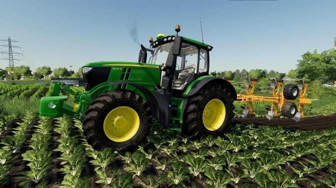 模拟农场19:拖拉机和翻转犁mod测试,对比真车看游戏仿真度