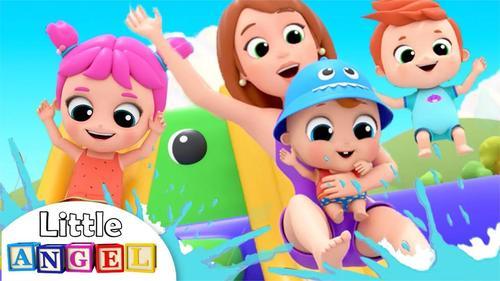 爸爸钓鱼弄坏了滑梯,做错事要承当,宝宝亲子互动启蒙早教动画片