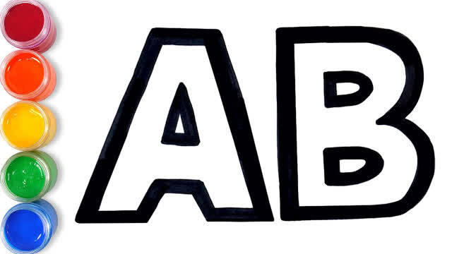 .英语学习很重要哦,快来拿起画笔一起学习字母