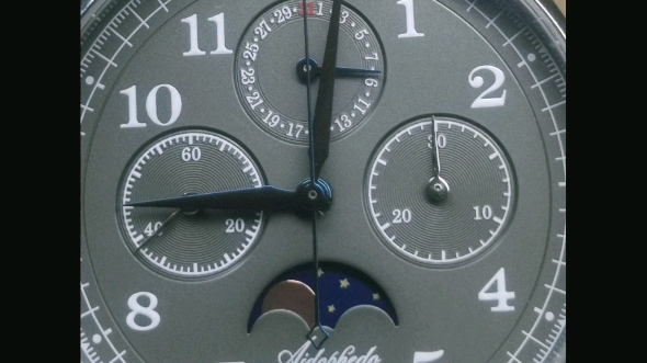 国产小牌定制海鸥st1908机芯计时月相表