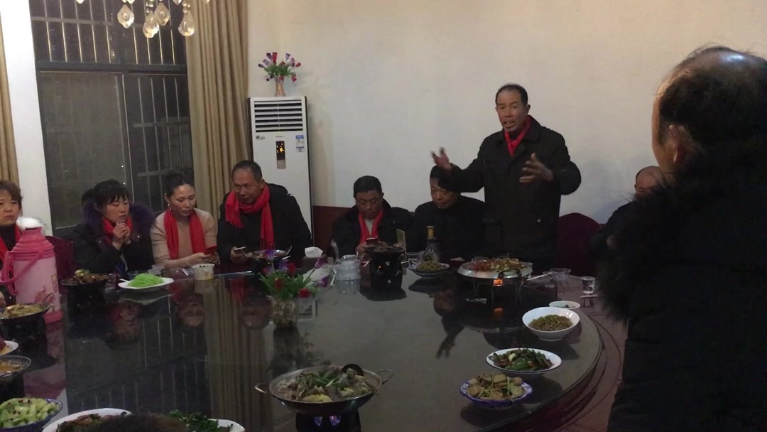 明寨村 明氏家族86 87届同学聚会明汉桥老师致辞