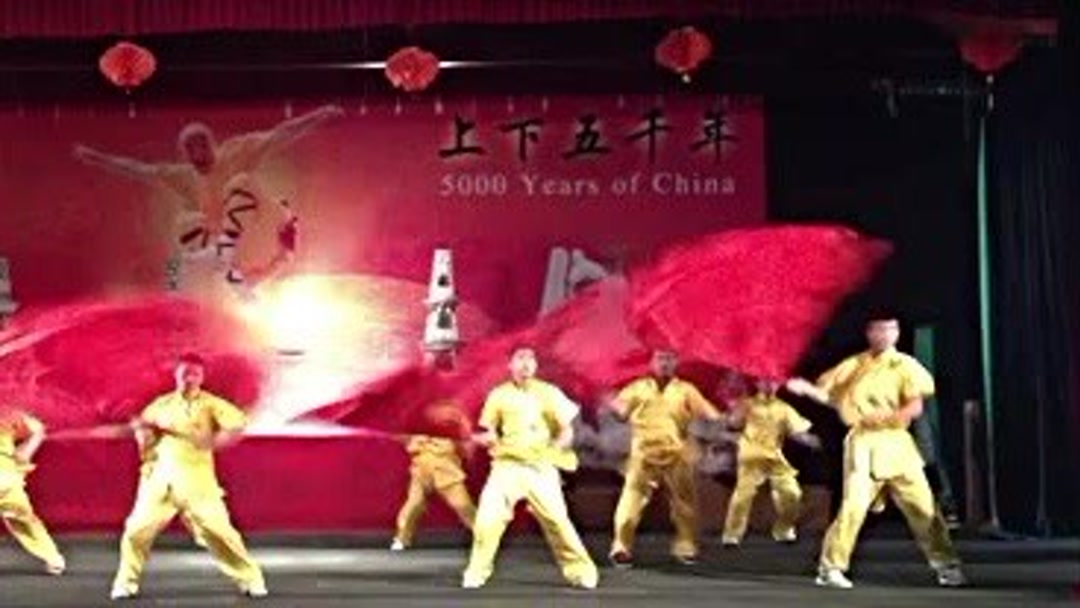 武术表演大旗旗舞