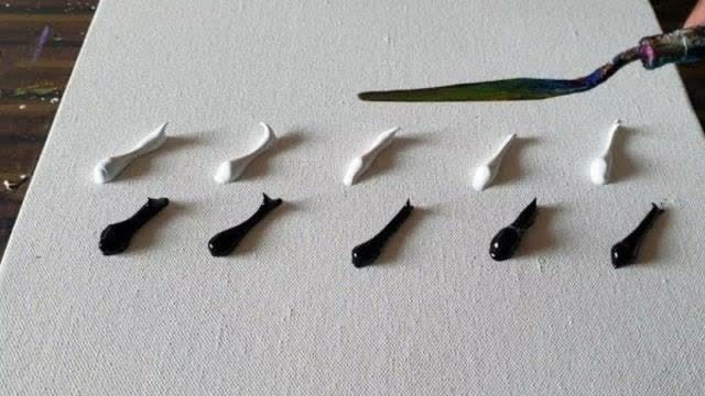 牛人教你超简单绘画:只用黑白两色的颜料,就能画一幅山水画
