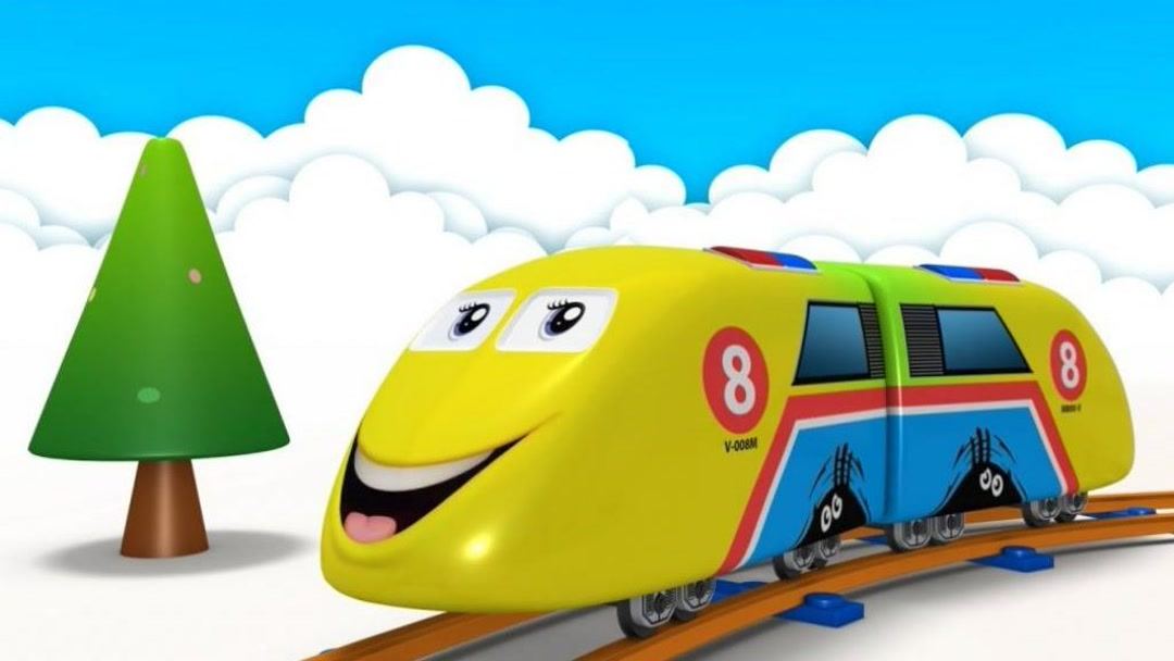卡通汽车-我的小礼包,火车模拟过轨道(上)