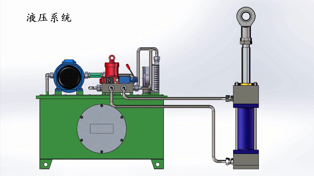 液压系统原来是这样工作的,3D动画演示液压系统运行状态