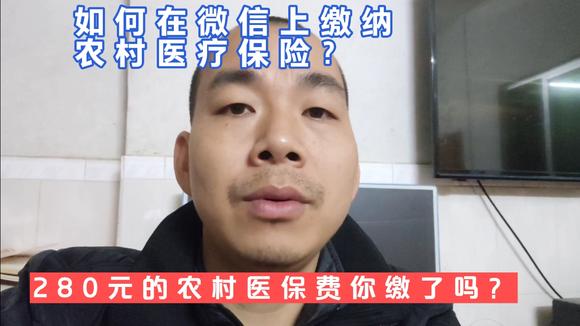 微信上如何帮自己和家人缴纳农村医疗保险的!一个人280元!