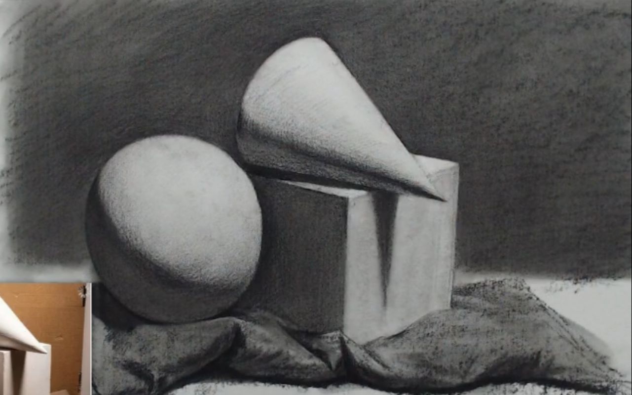 【素描教学】零基础素描教学,几何体的讲解