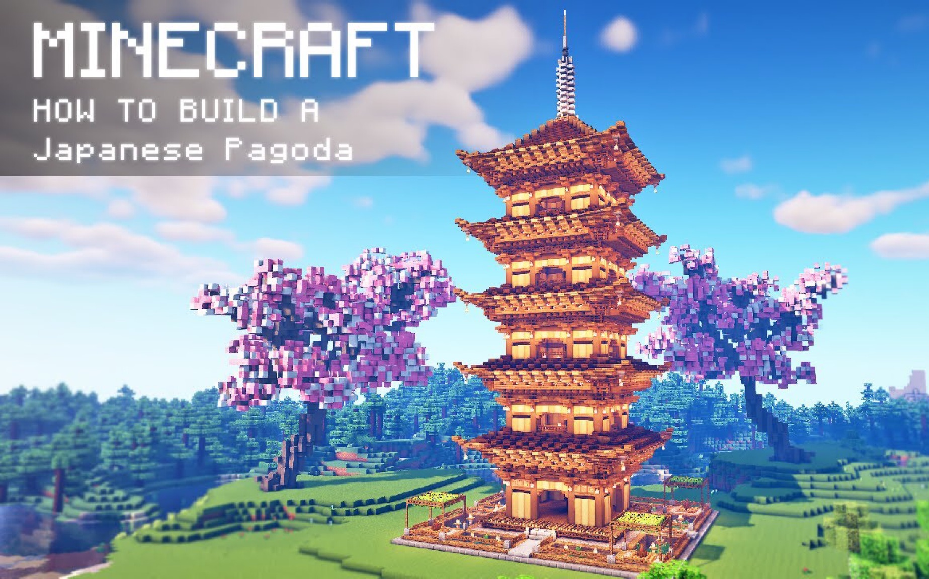 「Minecraft 建筑」教你建造一个日式塔楼 (sheepGG)_哔哩哔哩bilibili_...