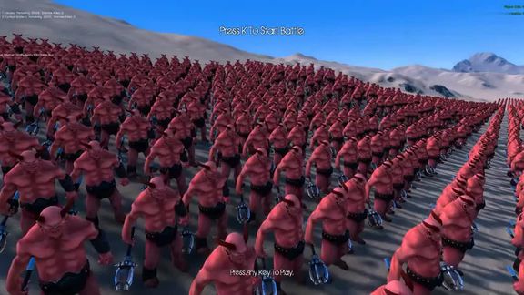 史诗战斗模拟器:25000个耶稣VS45000个撒旦,这是显卡的焦香!