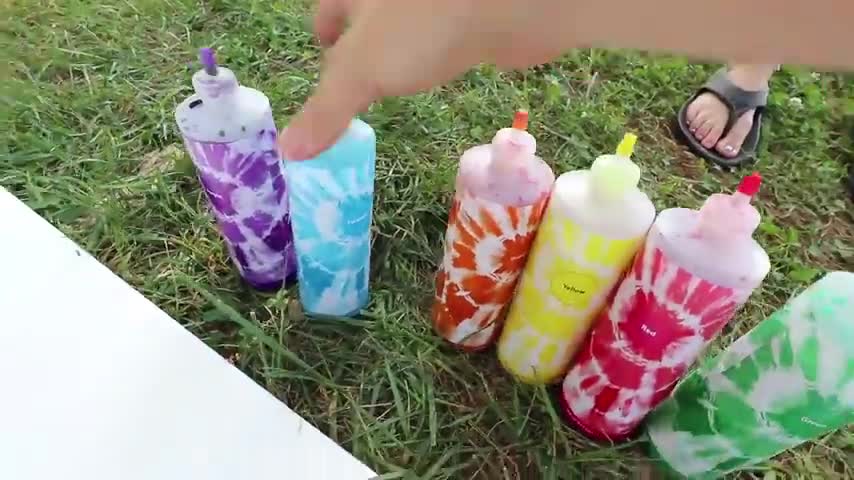 颜色扎染挑战我的妹妹