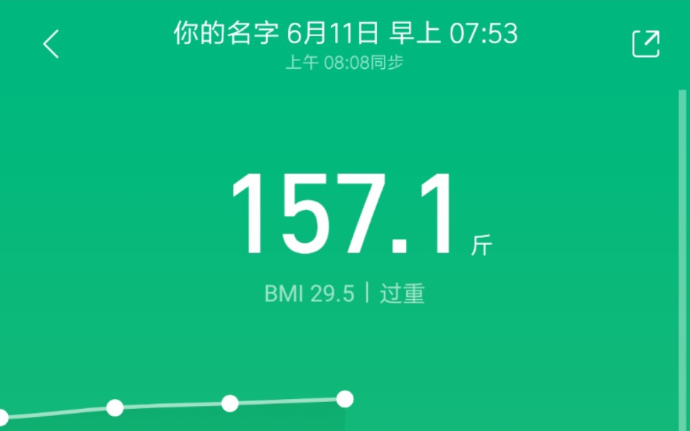 减肥开始——开始体重157.1