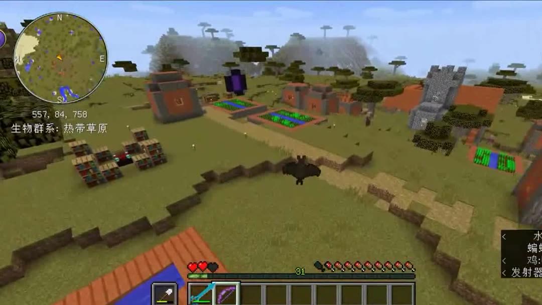 我的世界,变身末影龙进入暮色森林,一直在掉血状态