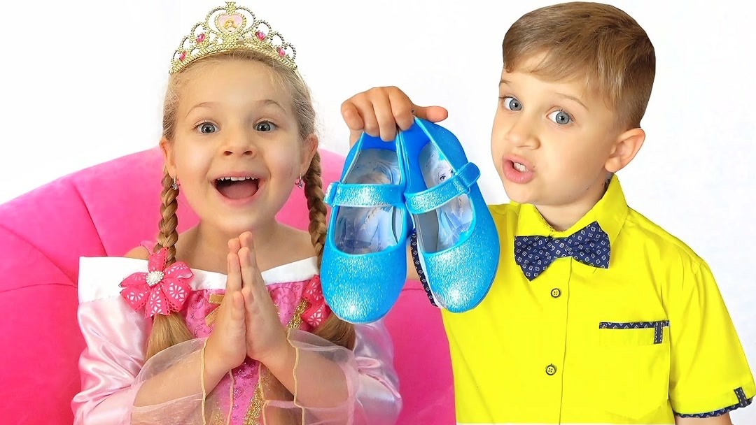 戴安娜卡通:戴安娜和罗马给灰姑娘公主一个惊喜!