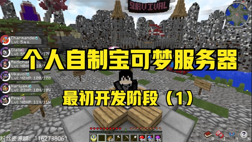 看看我的世界主播自己一个人做的宝可梦服务器是什么样的