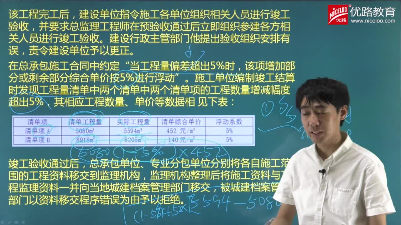 优路教育 二建建筑工程管理与实务真题解析(13)案例分析(四)3~4