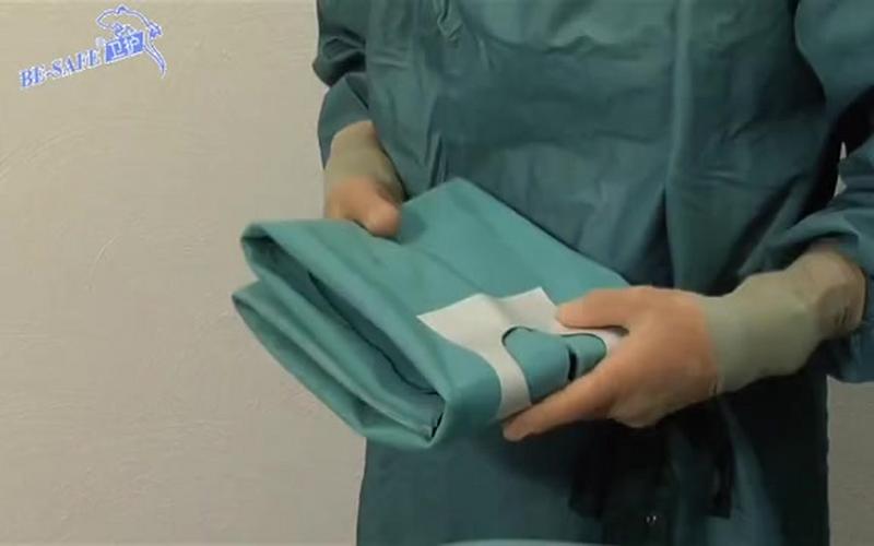 眼科实际使用灭菌后的洞巾