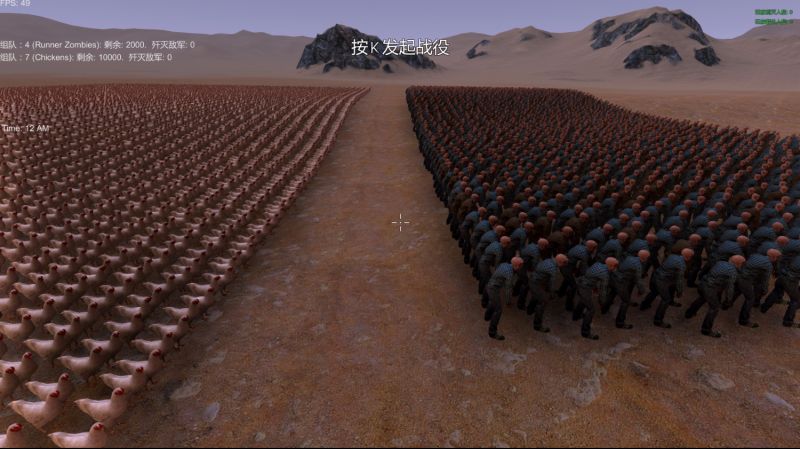 史诗战争模拟器 丧尸围城大战10000只鸡,这一波攻击很强势