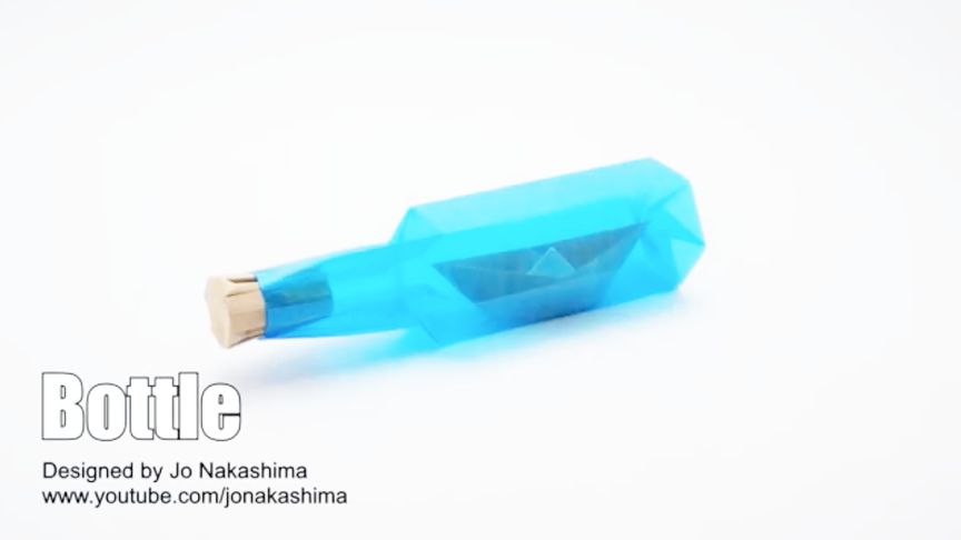 折纸“玻璃瓶”的制作过程