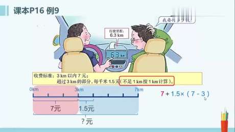 五年级上册小数乘法之分段计费