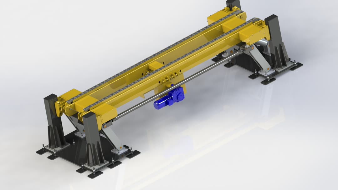SolidWorks 实用教程:升降链条输送机组的设计