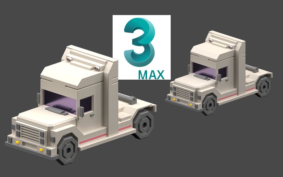 【3Dmax建模】卡通车模型制作全流程,3D建模系统教学