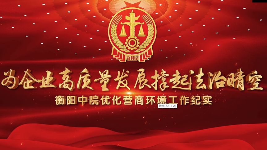 为企业高质量发展撑起法治晴空——衡阳中院优化营商环境工作纪实