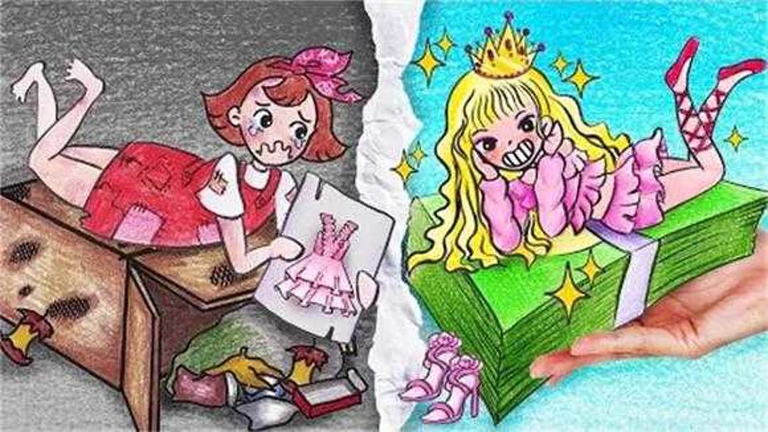 趣味定格动画:富家女孩VS穷家女孩的生活日常!