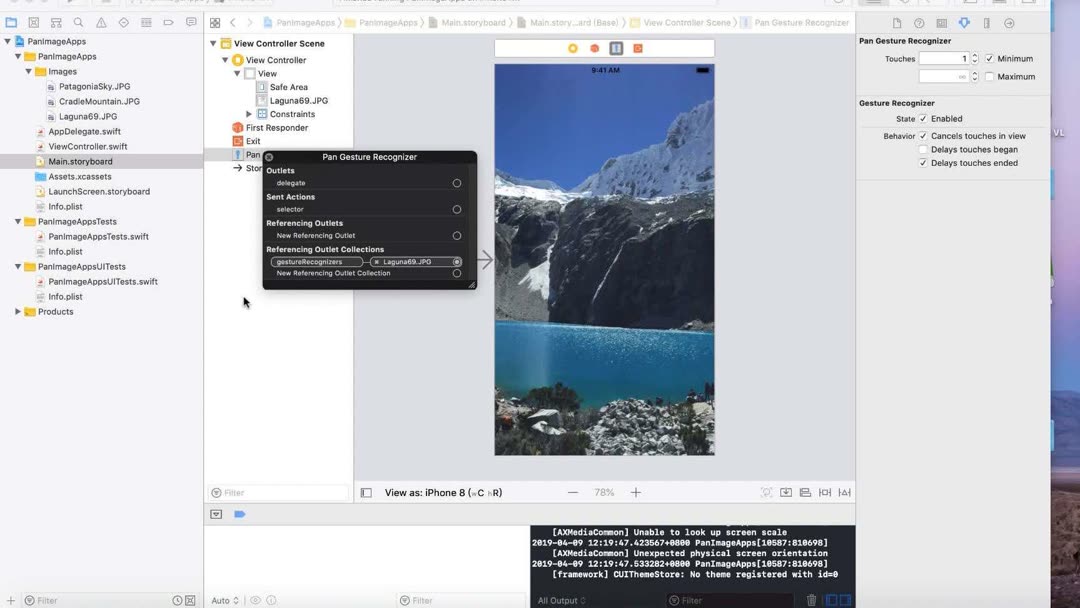Swift零基础学习iOS开发之手势移动图片App开发