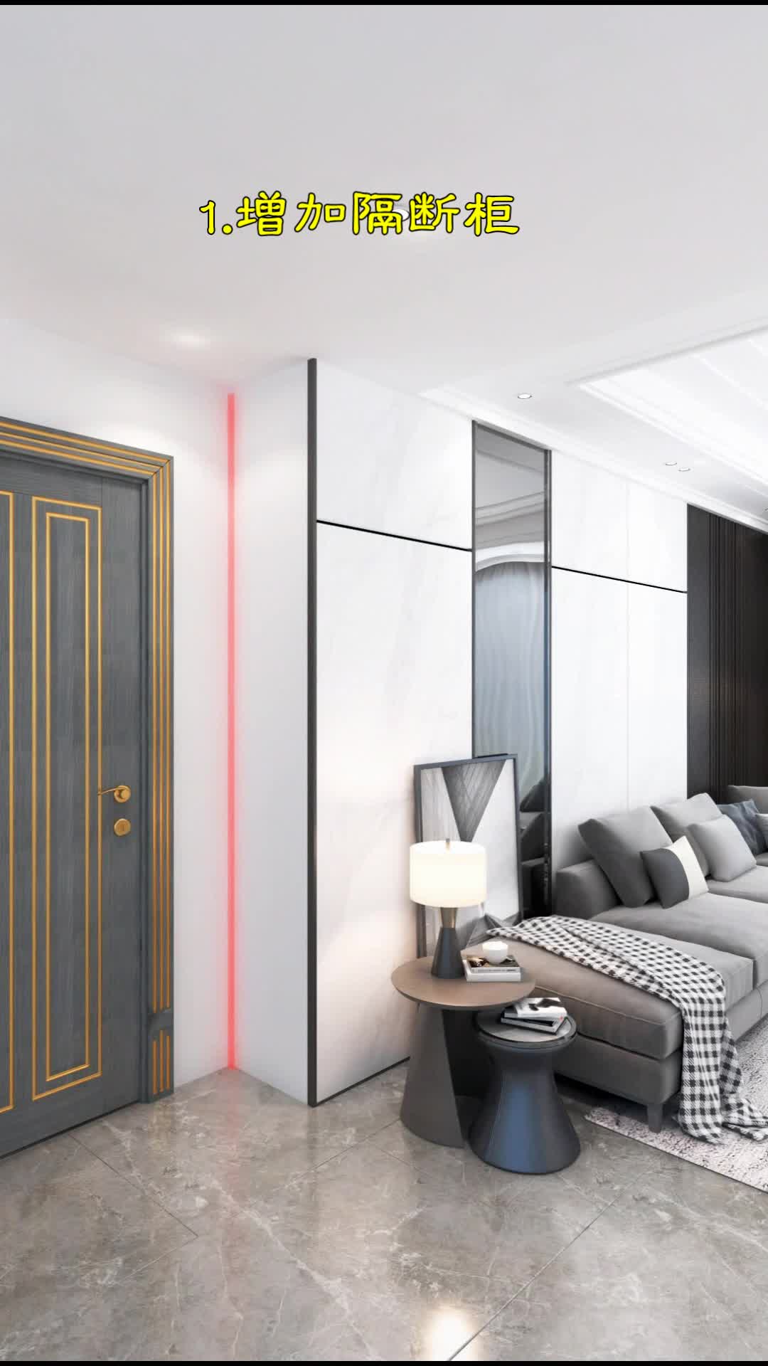 进门就是客厅,这样设计酒柜高大上,在家就能泡吧