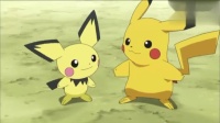 皮卡丘:原来是小弟弟的出现皮丘和皮卡丘两人在交流中
