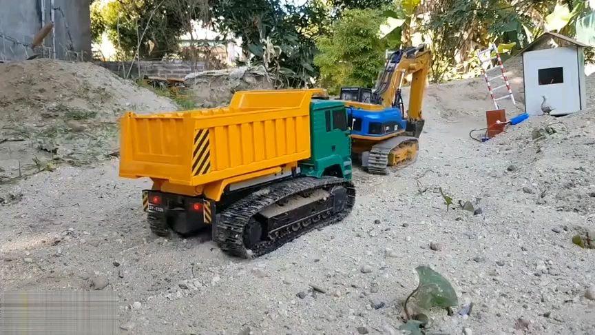 RC模型挖掘机,仿真模型挖土机是如何工作的