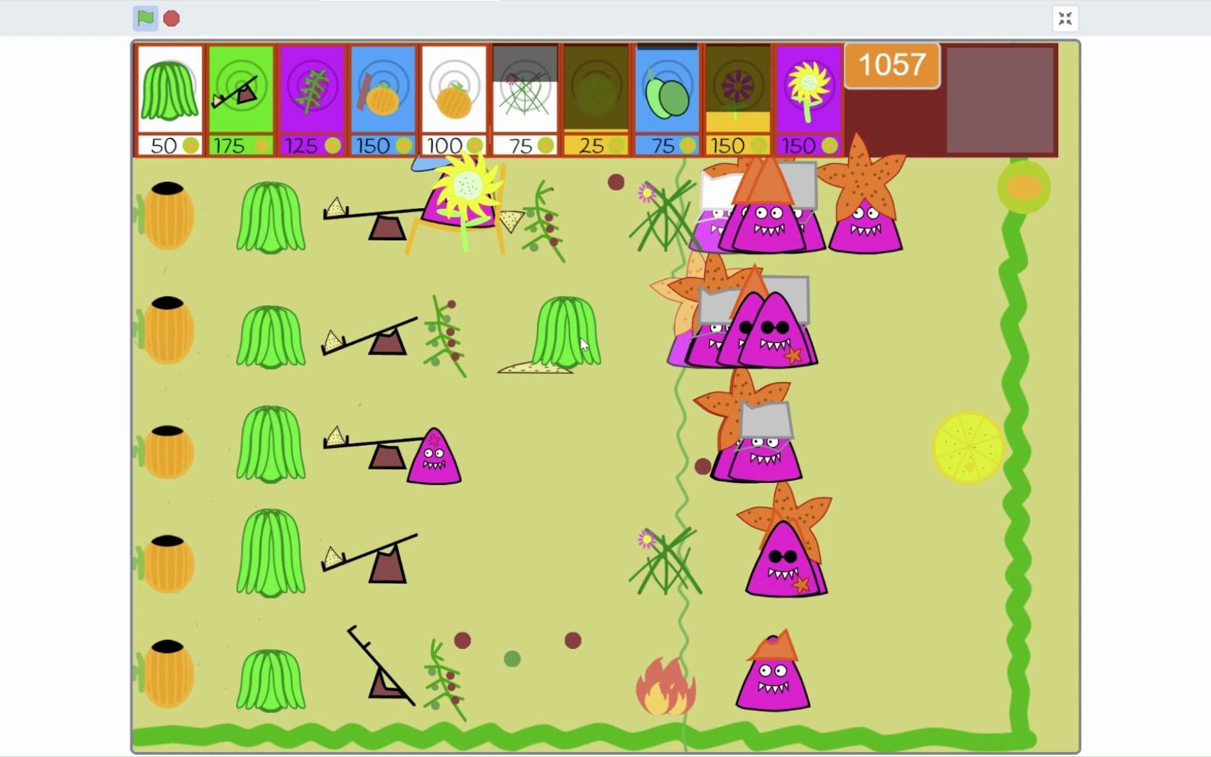 我用scratch魔改pvz变成了果果对战