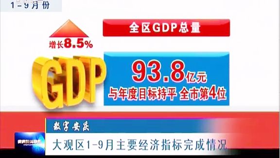 安庆大观区1—9月主要经济指标完成情况