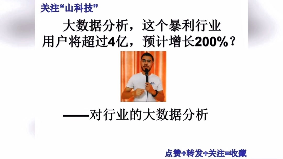 大数据分析,这个暴利行业用户将超过4亿,预计增长200%?