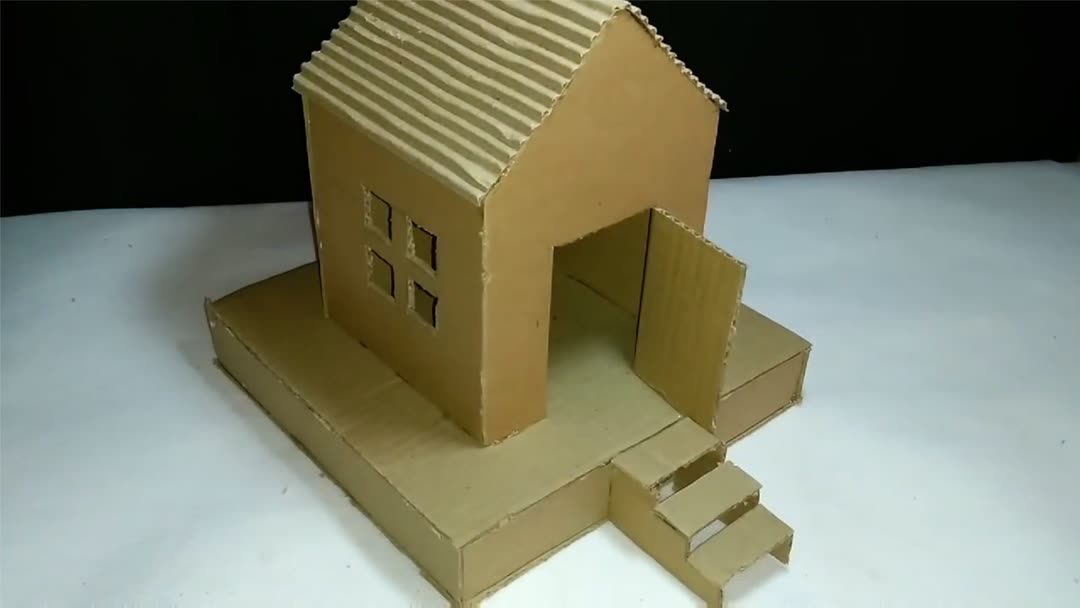 创意手工 如何用纸板给孩子制作小房子?