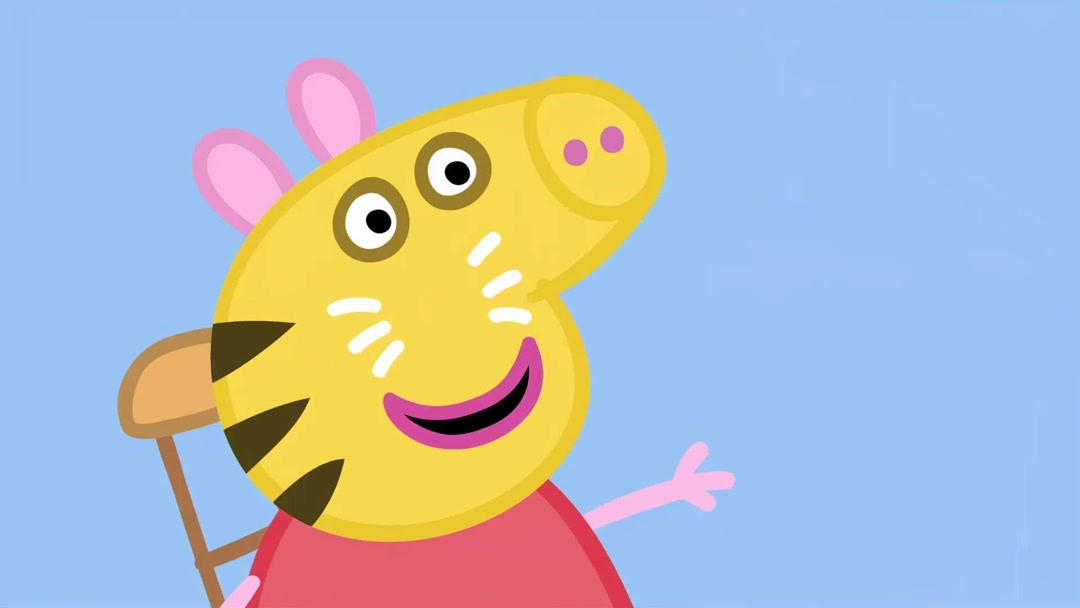 兔小姐把孩子们画成了老虎,坎迪教大家模仿老虎,它很了解老虎!