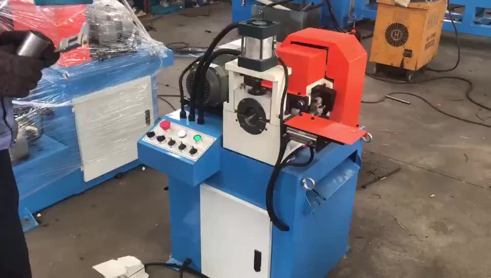 80单头倒角机加工54x1.2mm薄壁管倒角视频