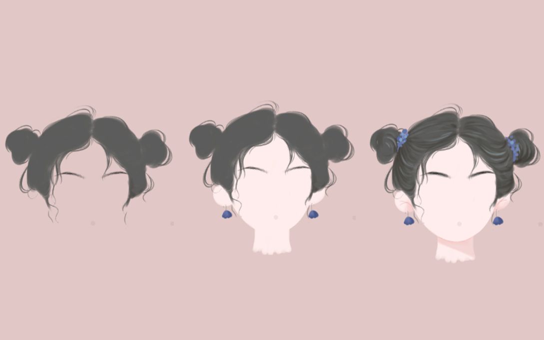 插画/ps/ipad/不会画头发的看过来。