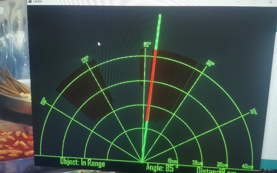 arduino单片机加舵机制作的超简易声波雷达